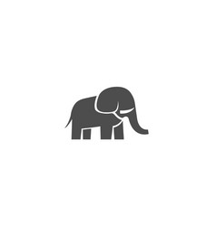 Save the elephants logo design protection of wild Vector Image