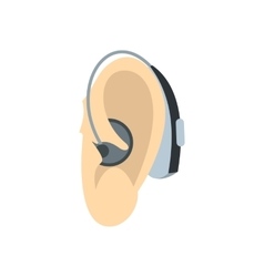 Person with hearing problem cartoon stick figure Vector Image