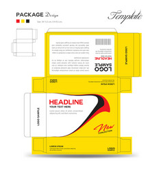 Box packaging design Royalty Free Vector Image