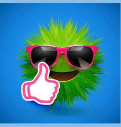 High-detailed 3d fur smiley emoticon Royalty Free Vector