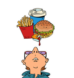 Fast food burger Royalty Free Vector Image - VectorStock