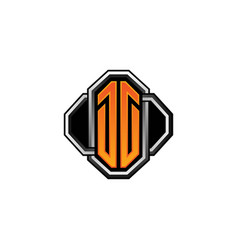 Initial dd logo design with cool style Royalty Free Vector