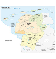 Administrative map sarawak malaysia Royalty Free Vector