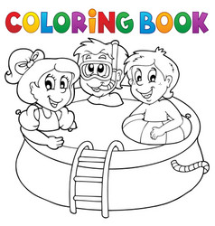 Coloring book summer activity 1 Royalty Free Vector Image