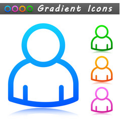 Purple user icon in the circle a solid gradient Vector Image