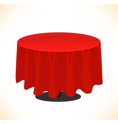 Round table with white tablecloth vector by natis76 - Image #5580234 ...