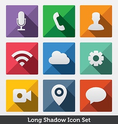Long shadow london icons set Royalty Free Vector Image