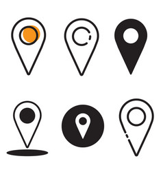 Location symbol map geography direction Royalty Free Vector