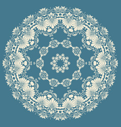 Ornamental round lace with damask Royalty Free Vector Image