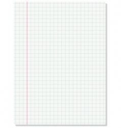 School notebook paper sheet exercise book page Vector Image