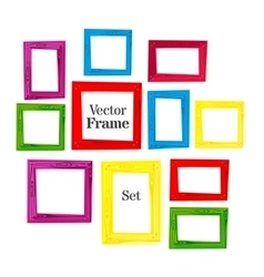 Colored photo frames set Royalty Free Vector Image