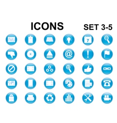 Round two color base white web icon and button Vector Image