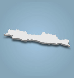 3d isometric map papua is an island Royalty Free Vector
