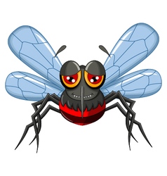 Angry mosquito cartoon Royalty Free Vector Image