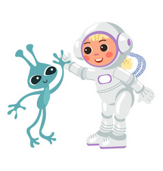 Cute cartoon boy showing hand soap and bubbles Vector Image