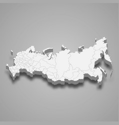 3d map with borders template for your design Vector Image