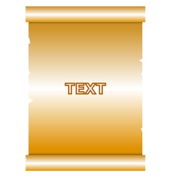 Gold shiny scroll Royalty Free Vector Image - VectorStock