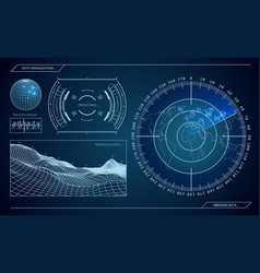 Blue and orange infographics Royalty Free Vector Image