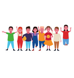 Group young friends having fun together Royalty Free Vector