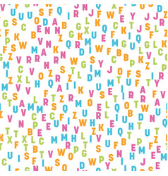 Seamless pattern letters random order signs Vector Image