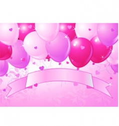 Balloons place card Royalty Free Vector Image - VectorStock