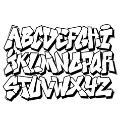 Graffiti font alphabet letters Royalty Free Vector Image - VectorStock
