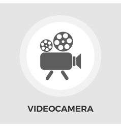 Metallic video camera button Royalty Free Vector Image