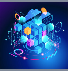 Website development banner programming technology Vector Image