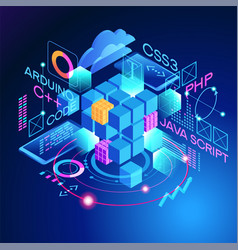 Programming web banner Royalty Free Vector Image