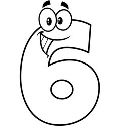 Funny red number one 1 cartoon character Vector Image