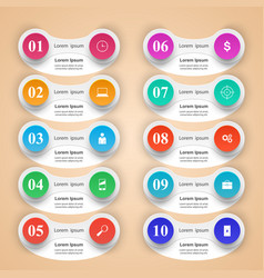 Infographic design list of 10 items Royalty Free Vector
