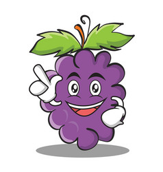 Cute smile grape character cartoon collection Vector Image