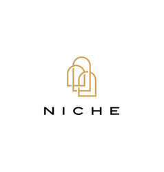 Niche door window shape logo icon Royalty Free Vector Image