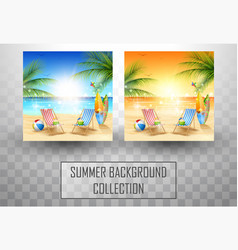 Tropical beach background Royalty Free Vector Image