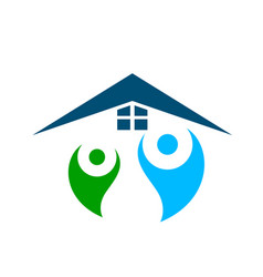 Teamwork people together logo Royalty Free Vector Image