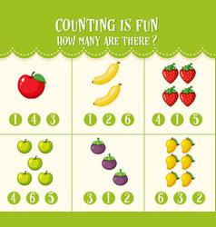 Insect math number worksheet Royalty Free Vector Image