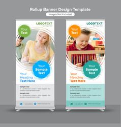 Business roll up banner design Royalty Free Vector Image