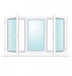 Three section window Royalty Free Vector Image