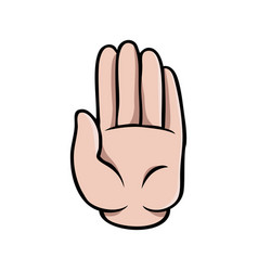 Human cartoon hand showing one finger Royalty Free Vector