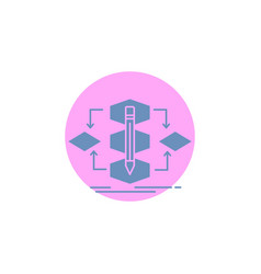 Algorithm design method model process flat icon Vector Image