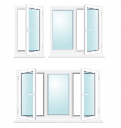 Three section window Royalty Free Vector Image