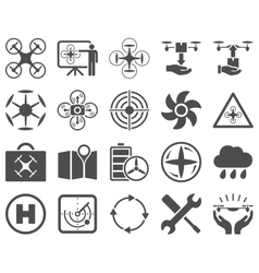 Set of aerial drone footage emblems and icons Vector Image