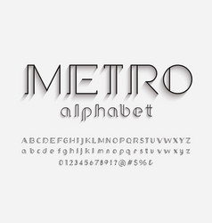 Paper style font design Royalty Free Vector Image