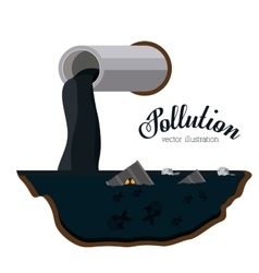 Waste sewage water pollution pipe city Royalty Free Vector