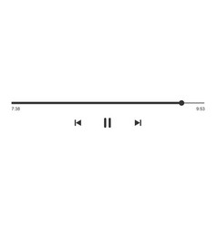 Video or music player interface with loading Vector Image