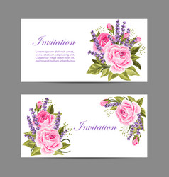 Paper horizontal invitation card Royalty Free Vector Image