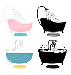 Empty bath isolated on white Royalty Free Vector Image