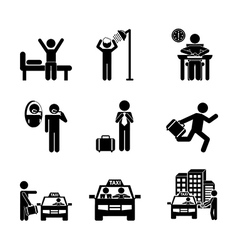 Daily weekly routine printable template Royalty Free Vector