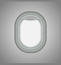 Airplane window template inside and outside view Vector Image