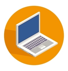 Cartoon computer icon Royalty Free Vector Image
